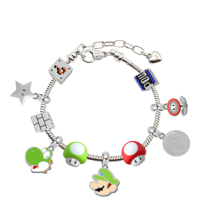 Fen Di Jewelry Cartoon Style Mario Brothers Charm Bracelets Anime ...