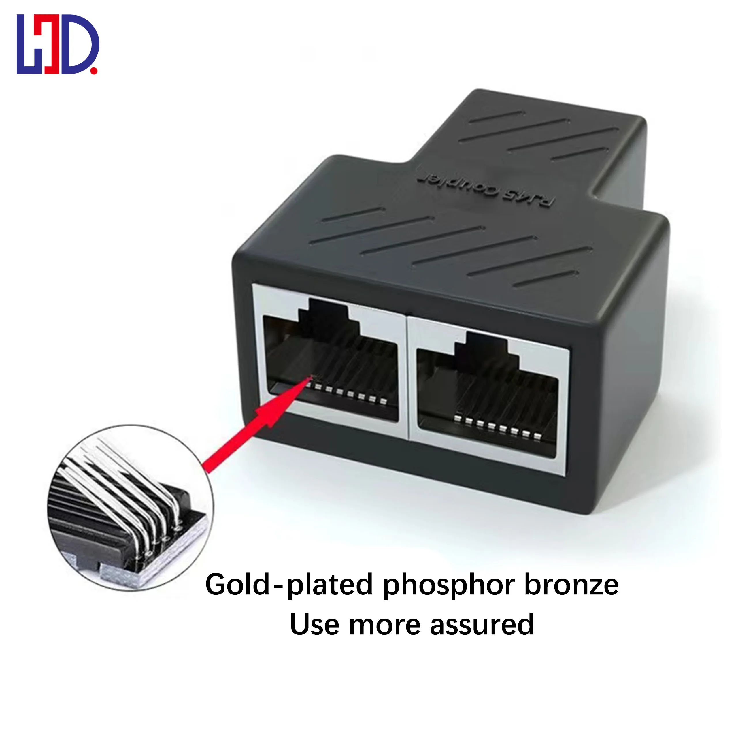 Rj45 3 Port Dual Female Socket Ethernet Connector Module Plug 8p8c ...