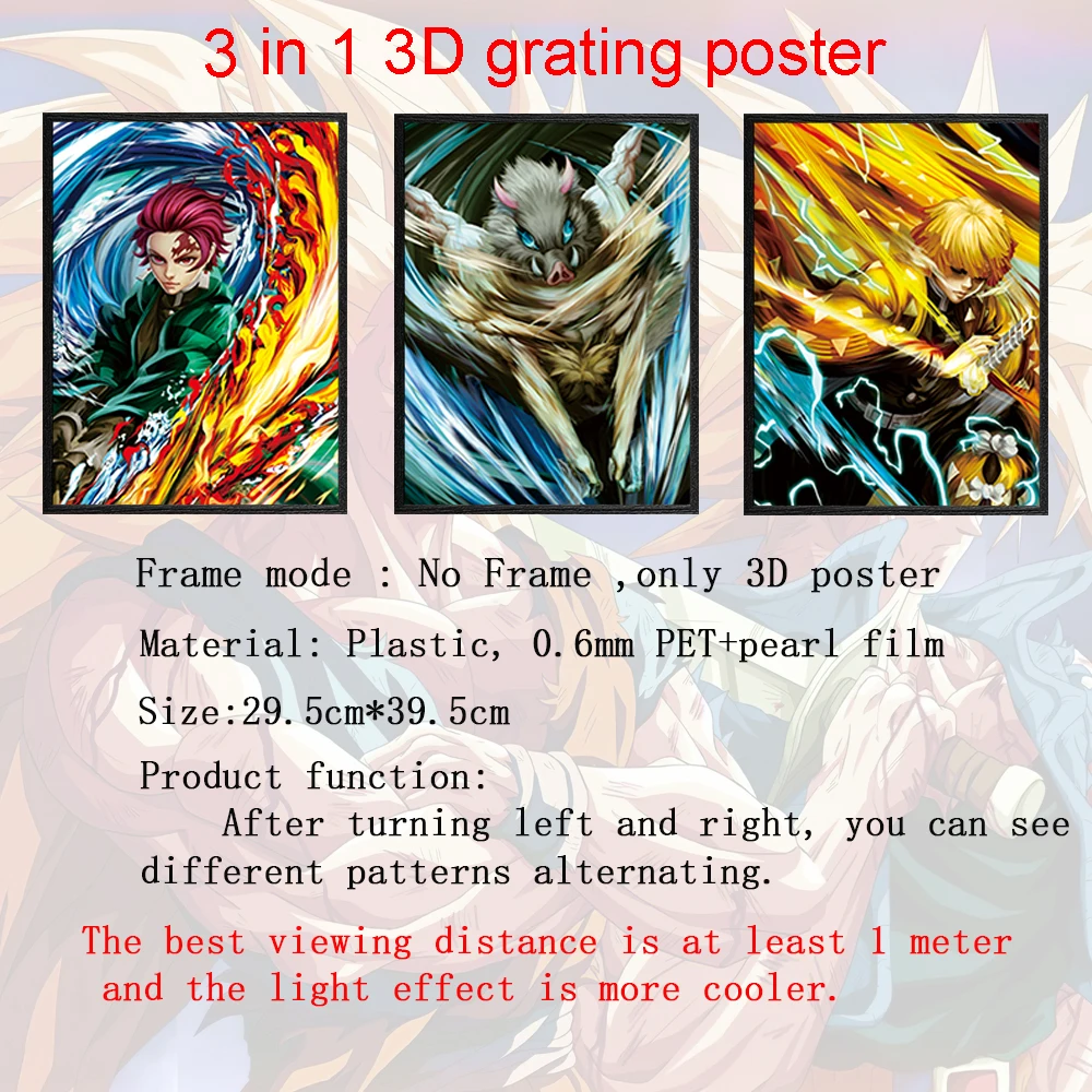 80 Designs Wholesale Anime 3d Poster Manga 3d Lenticular Poster Wall ...