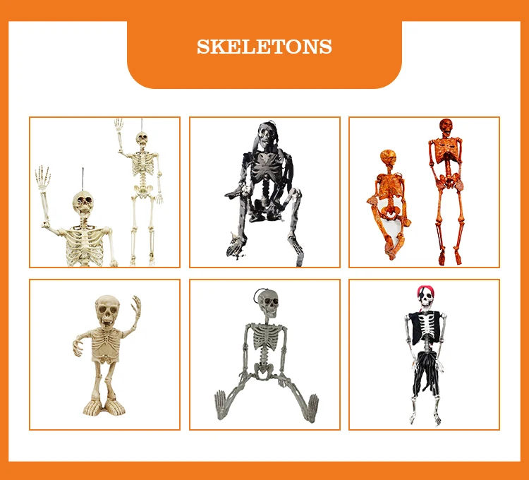 Full Body Life Size Halloween Decorations Skeleton Metal Skeletons For ...