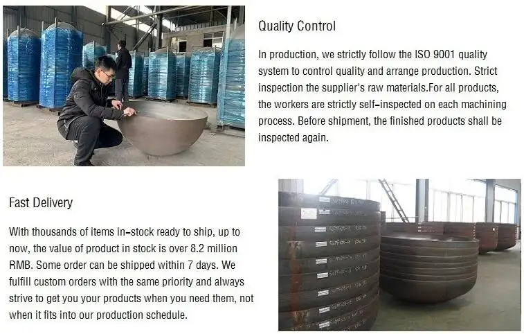 Pressure Vessel Tank Dish End Ellipsoidal Elliptical Hemispherical Head ...