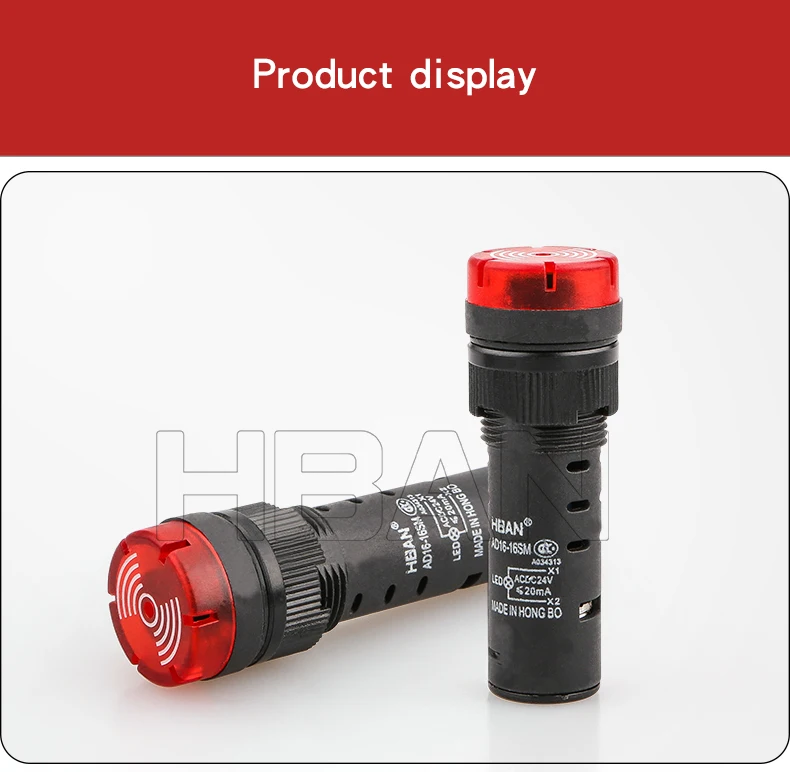 16 Mm Mounting Holes Industrial Screw Terminal Plastic Material Flashing 220v Buzzer - Buy High ...