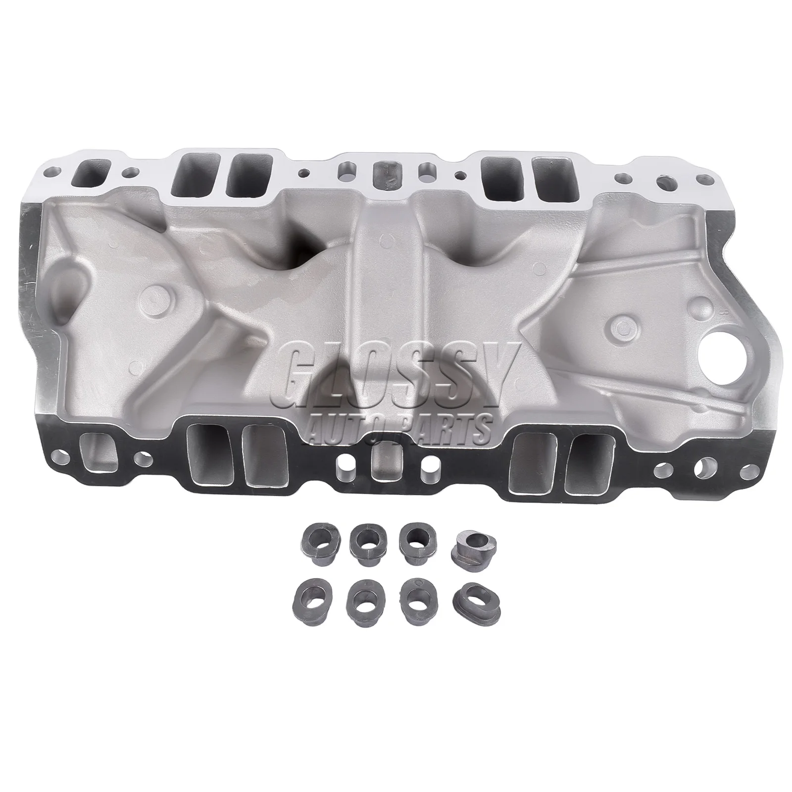 Glossy Dual Plane High Rise Intake Manifold for SBC V8 305 327 350 400 ...