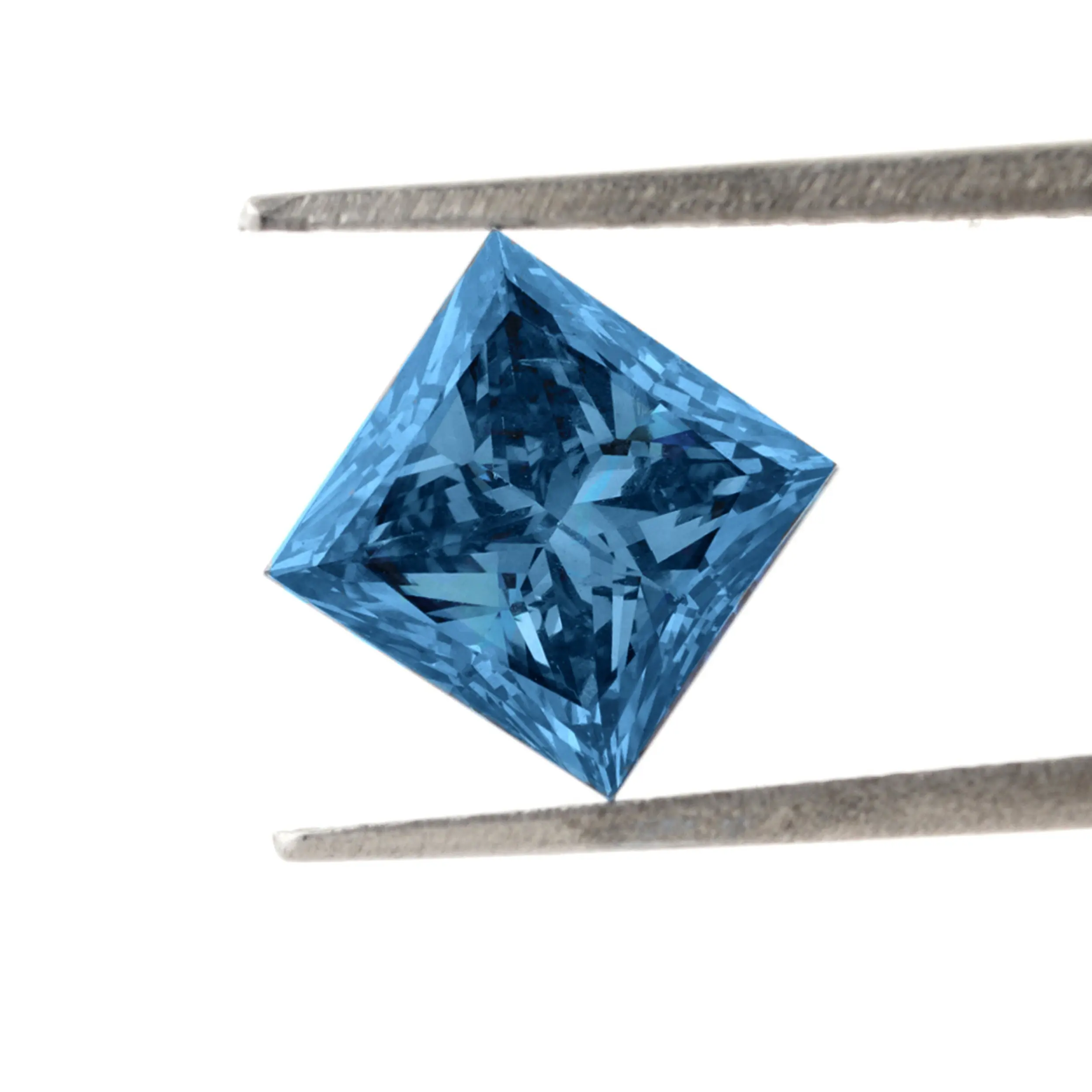 Fancy Shape Blue Diamond 0.5-2 Carat Blue Princess Cut Hpht Lab Grown ...
