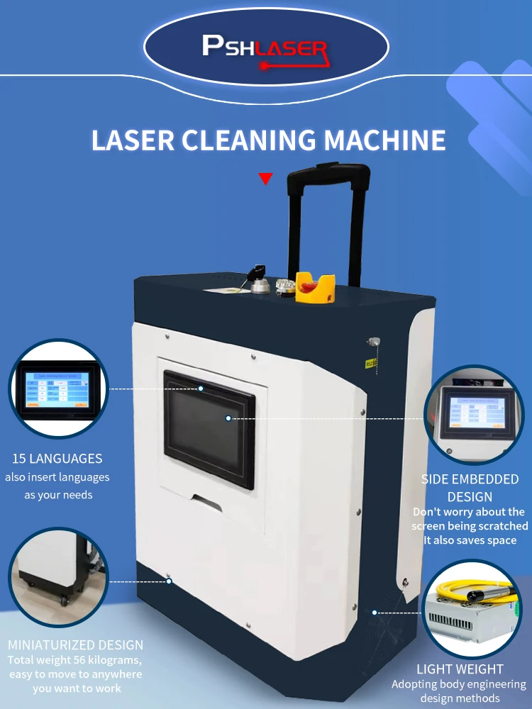 New 200W 300W Fiber Laser Cleaning Machine for Rust Removal Pulse Laser ...