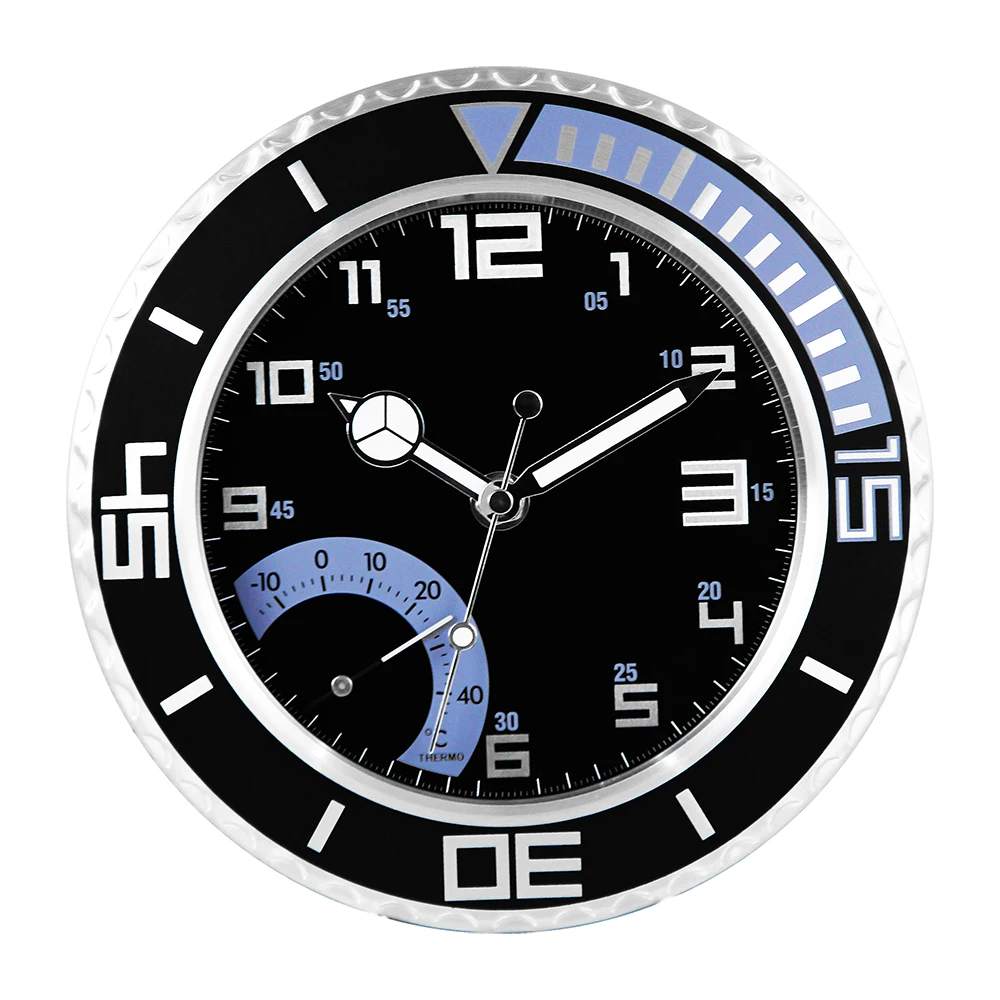 Luxury Round Metal Wrist Wall Watch Clocks - Silent & Stylish