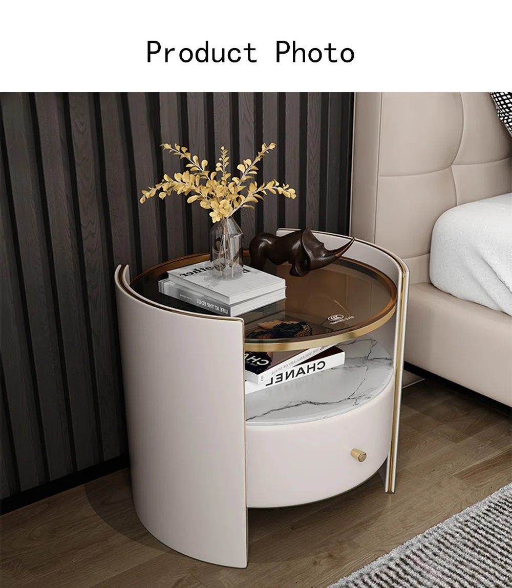 Modern Luxury Glass Top Nightstands - Stylish & Durable