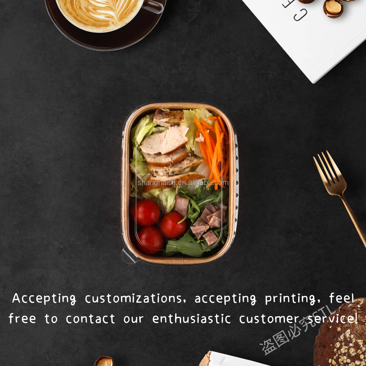 Wholesale Disposable Recycle Kraft Paper Lunch Box 500/650/750/1000ml ...