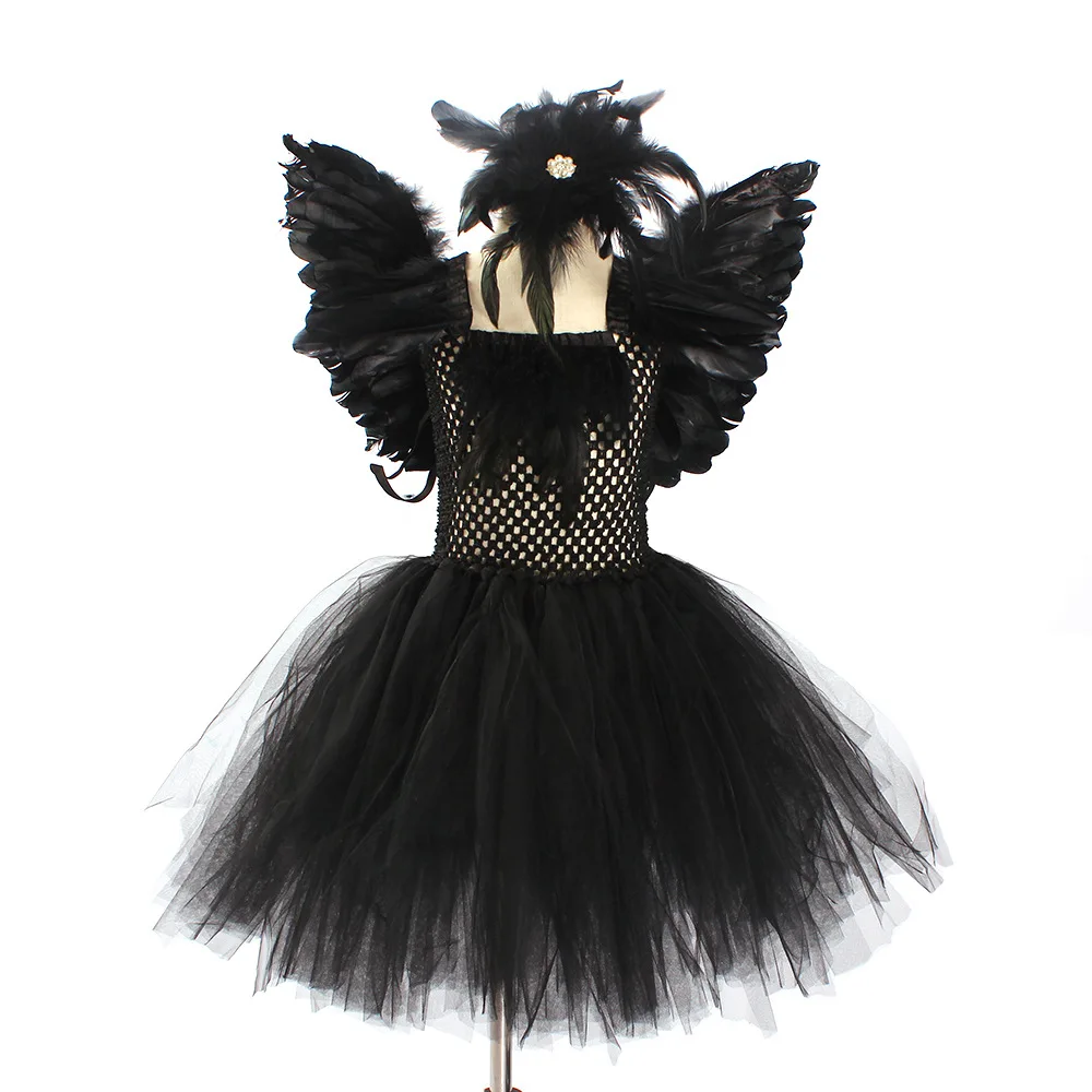 Evil Queen Halloween Costume For Kids Black Devil Tutu Costume Gothic ...