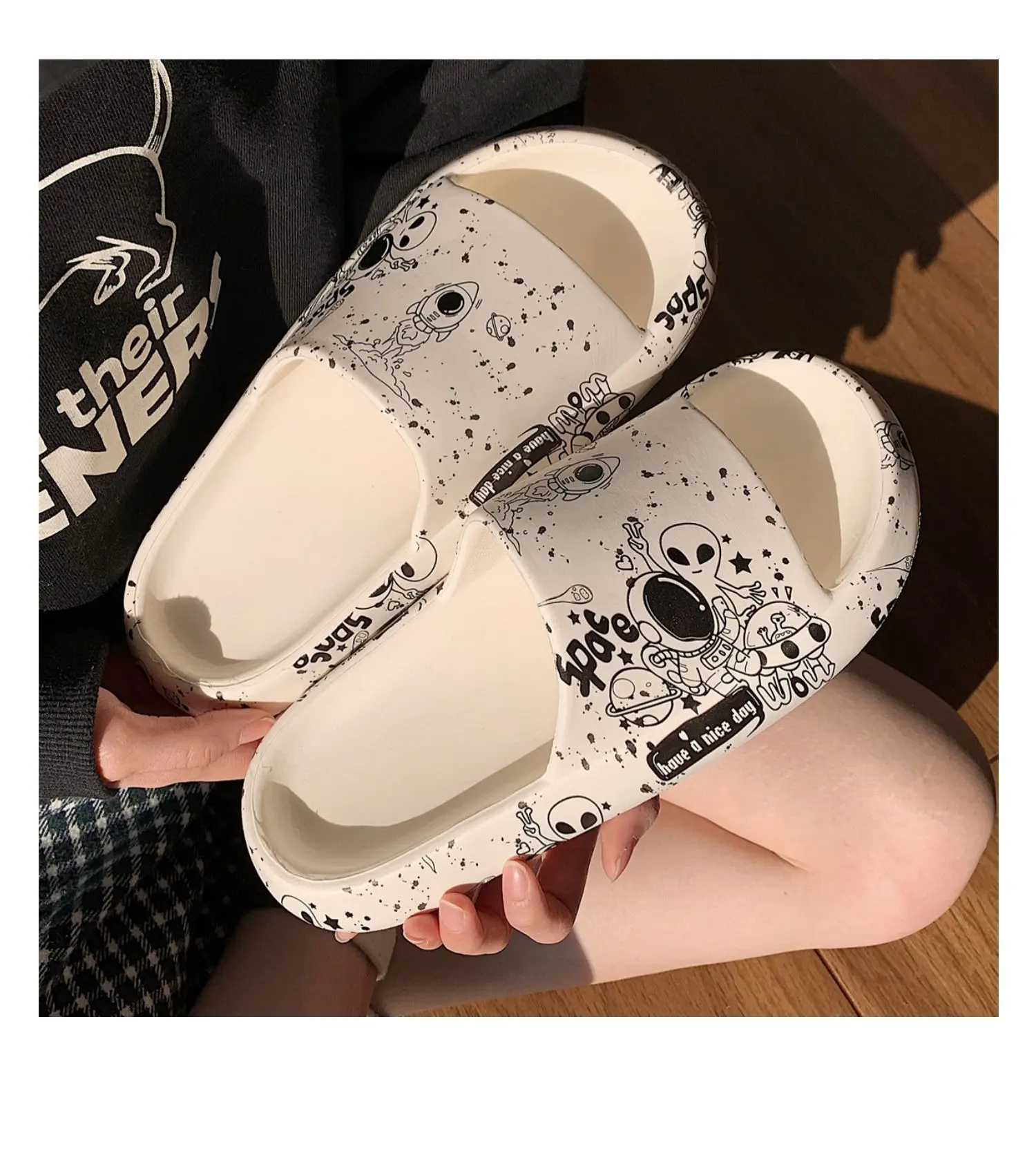 XIXITIAO Alien Pattern Cartoon Women and Men New Fashion Good Quality ...