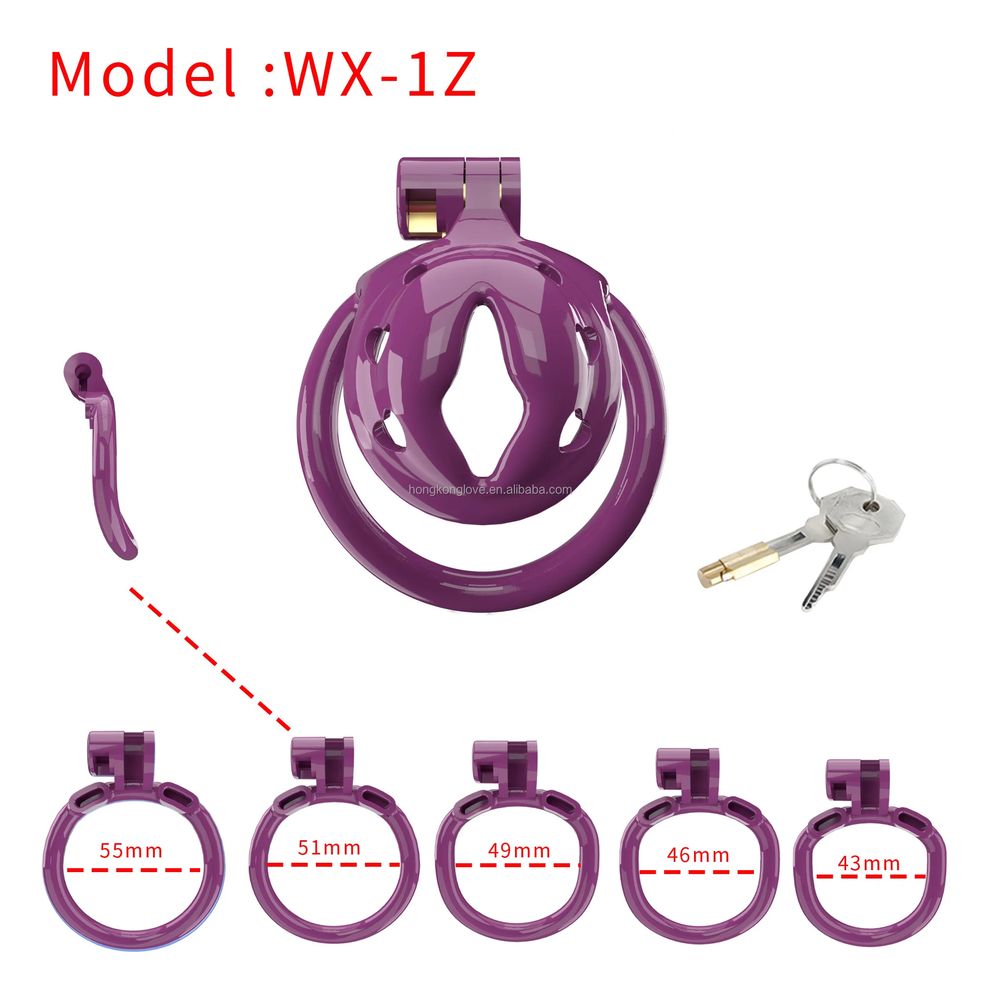 Love Smallstandard Male Chastity Device Cock Cage 5 Size Rings Brass Lock Locking Number Tags