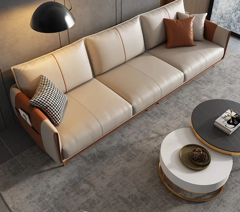 Modern Leather Sofa Set for Living Room | Customizable, Multi ...