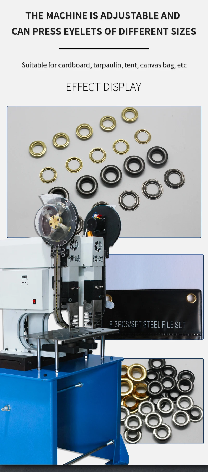 Excellent Motor Double Efficiency Two Heads Eyelet Riveting Machine For ...