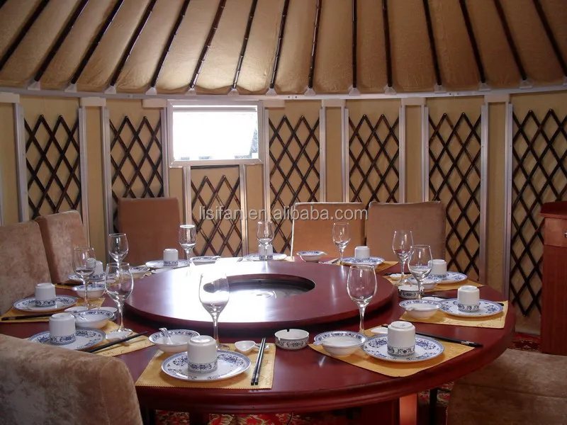 Outdoor Bamboo Tent Yurt Home Luxury Mongolian Yurt