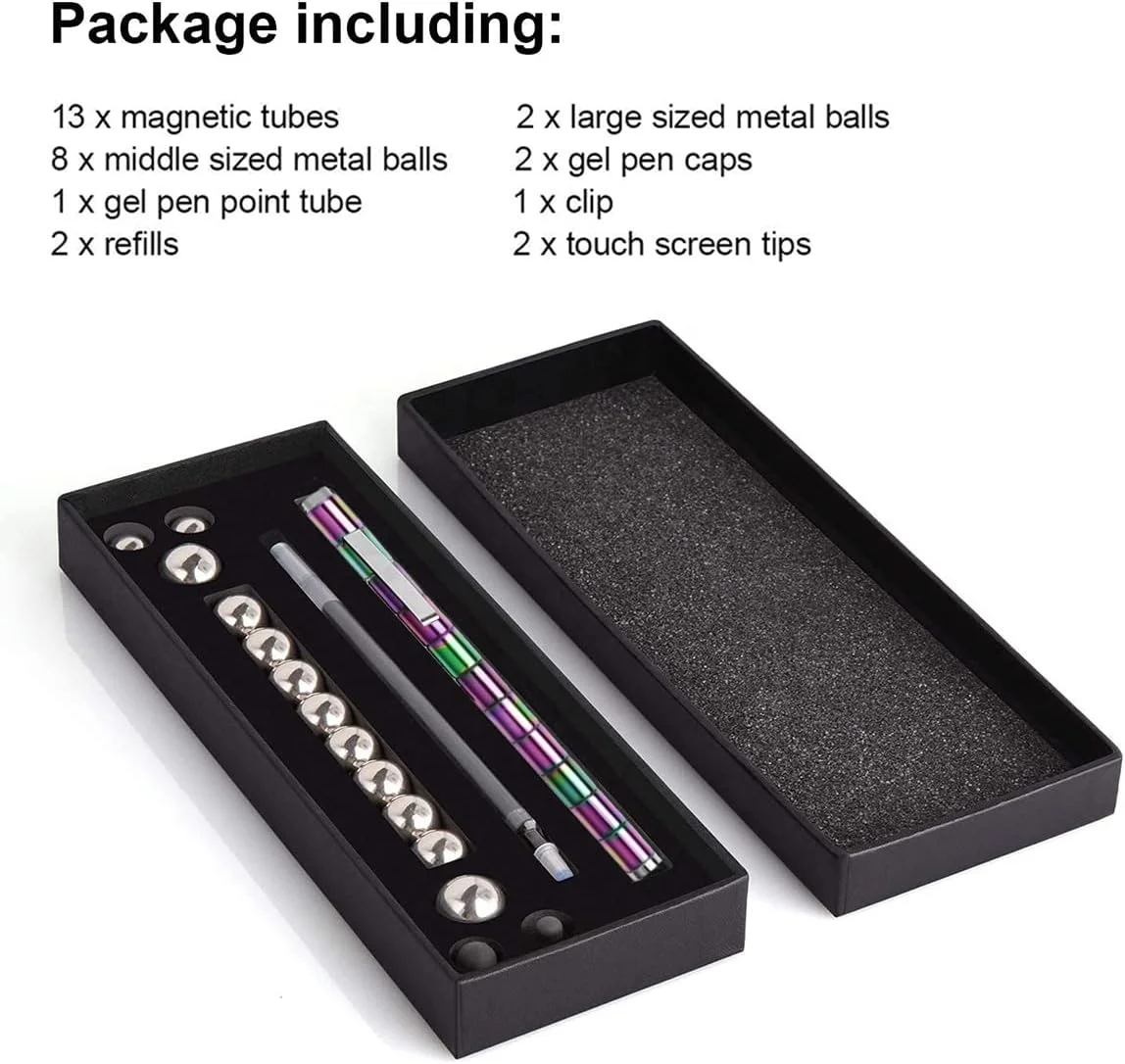 Magnetic Fidget Pen,Decompression Metal Pen,Multifunction Writing ...