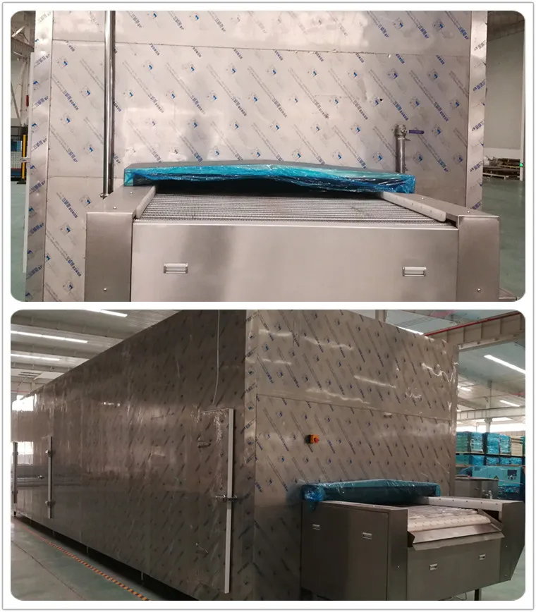 Small Individually Quick Frozen IQF Tunnel Freezer for Slaughterhouse
