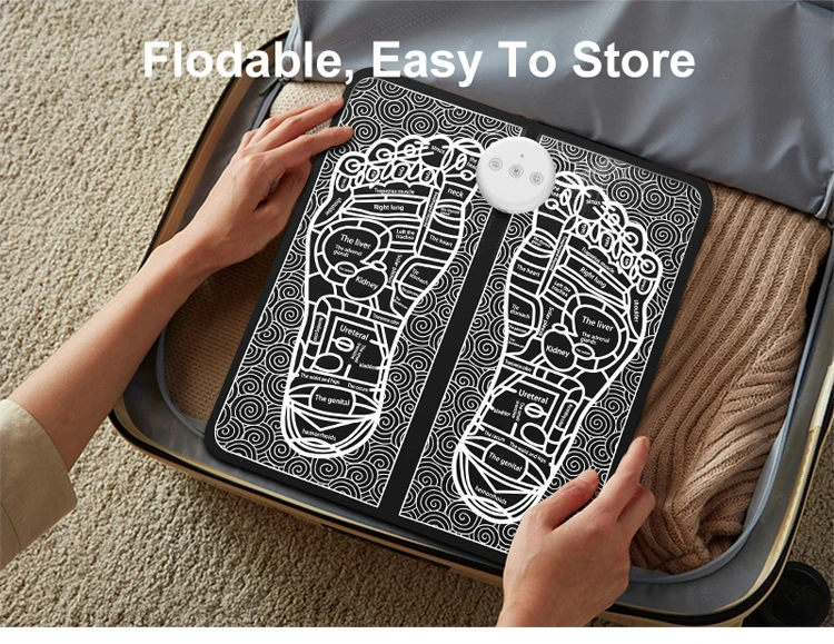 Physiotherapy Foldable Electric Ems Foot Massage Pad Muscle Acupoints ...