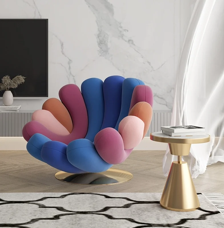 Modern Rotating Arm Sofa Chair Modern Design Colorful Hotel Recliner ...