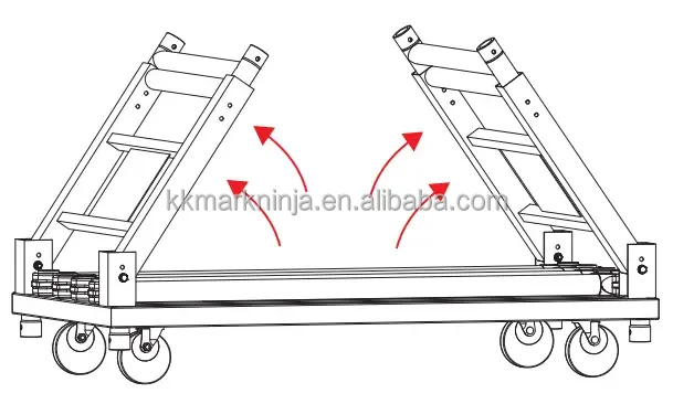 Aluminum Lightweight Foldable Cp Rack Cart Trolley For Lighting ...
