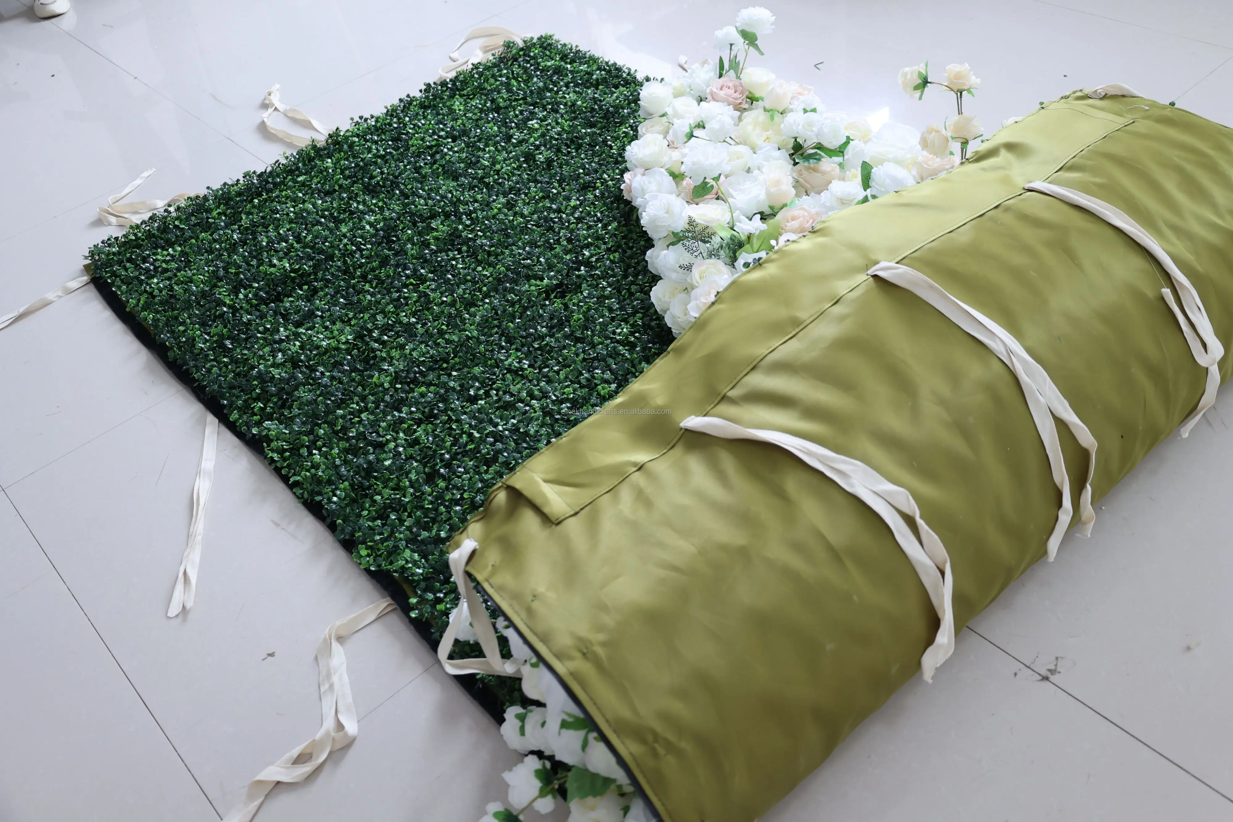 Custom Roll up Flower Wall Backdrop - Elegant Artificial Panel