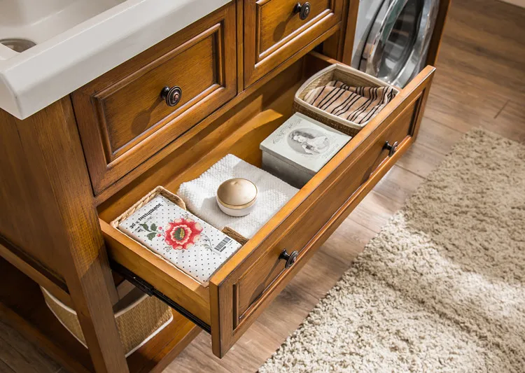 Multi-function Washing Machine Laundry Sink Bathroom Cabinet Vanity