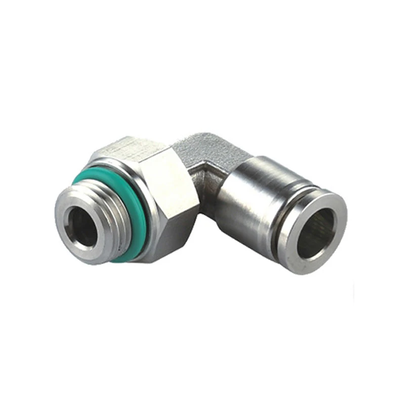 Stainless Steel Pneumatic Quick Connector Push-in Swivel Male Elbow ...