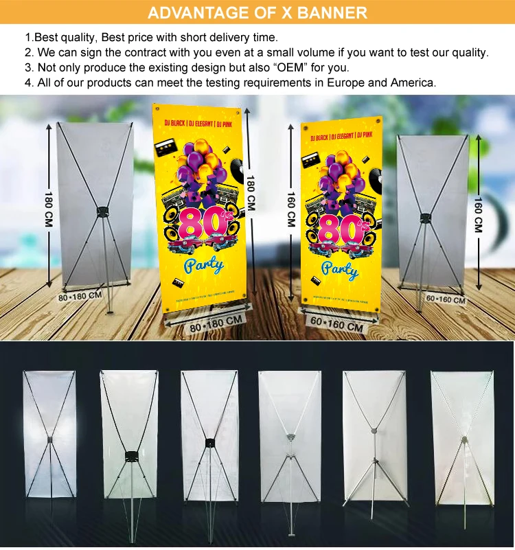 Economy Outdoor X-Stand Banner - Portable Advertising Display