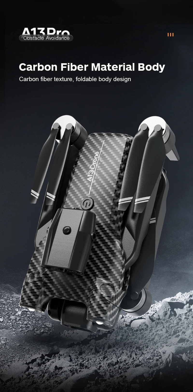 2023 A13 Mini Drone - 4K Dual Camera, Foldable, Brushless Motors