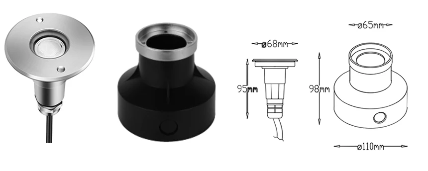 Wholesale Waterproof Ip68 Dv24 Outdoor Led Buried Lamp Rgb Floor ...