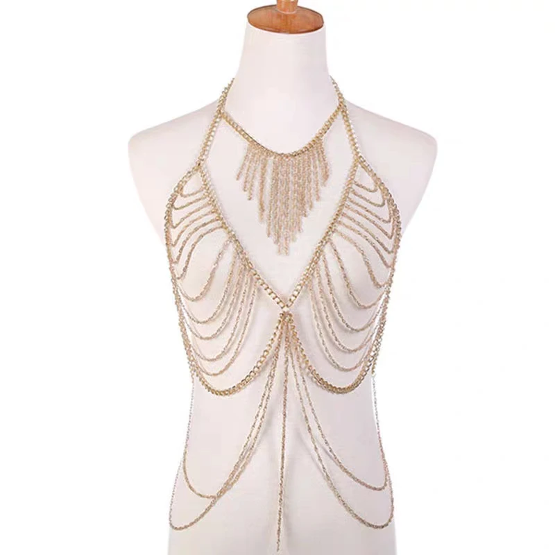 Wholesale Sexy Bikini Shiny Crystal Women Body Chain Sexy Jewelry Chain ...