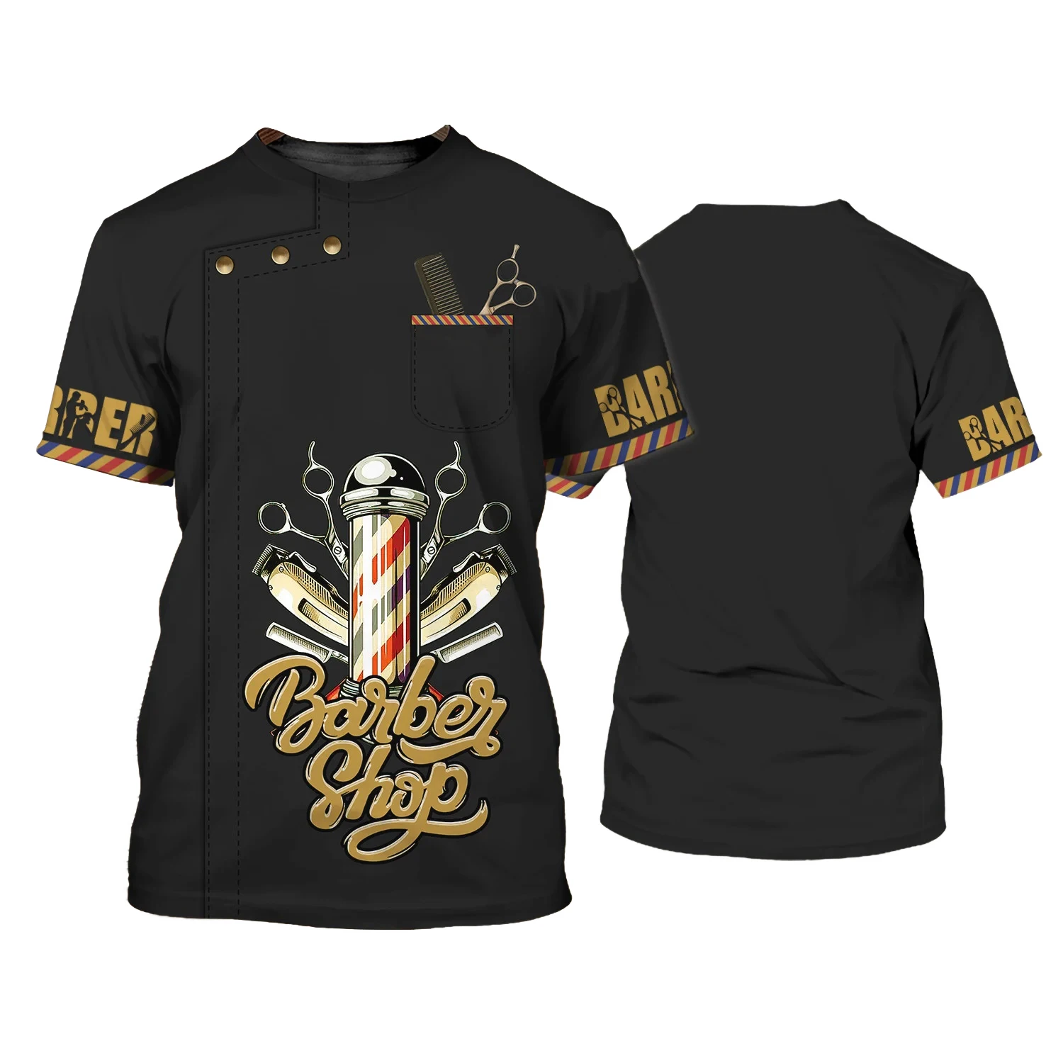 Wholesale Barber Shop Shirt Jackets - Professional Uniforms