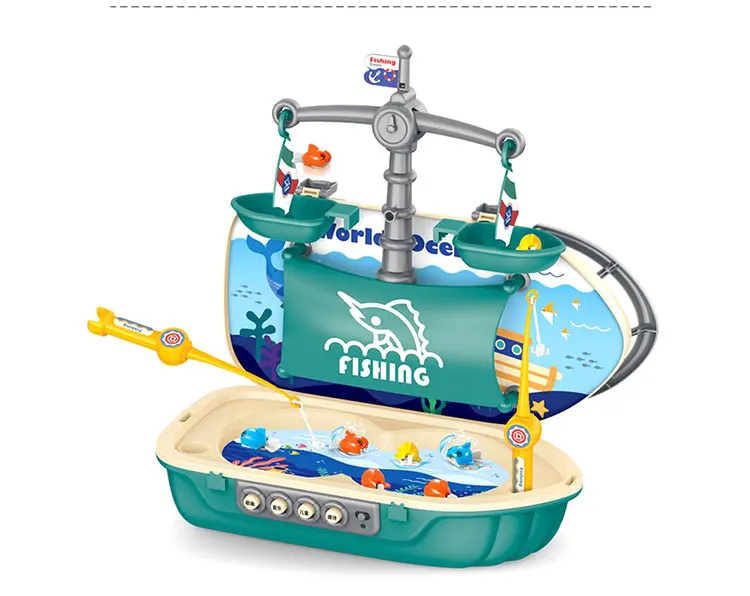 New Design 3 in 1 Musical Fishing Boat Play Set Fishing Game Fish Toys ...