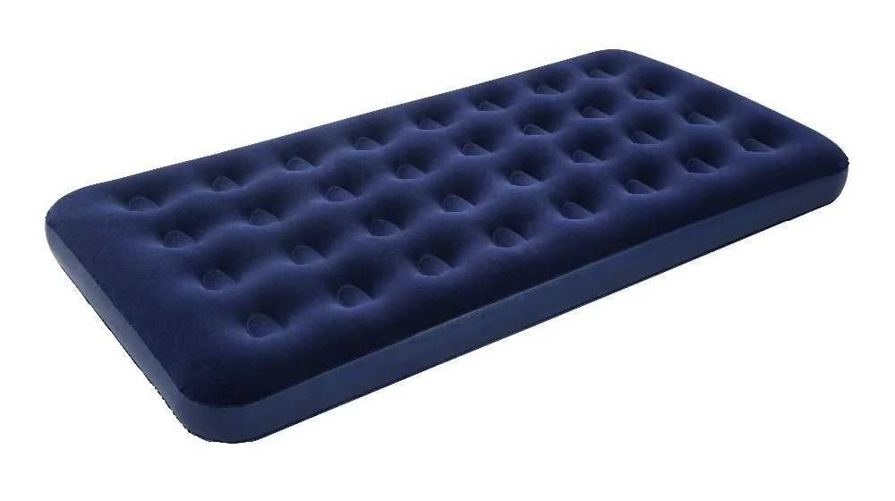 PVC Flocked Inflatable Air Bed - Foldable & Comfortable