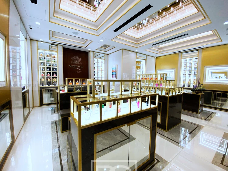 Showcase Design Showroom Perfumes Display Counter Perfume Shop Display ...
