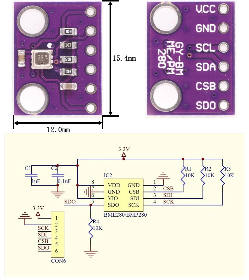 BME280 & BMP280 Sensors - Precision Humidity & Pressure
