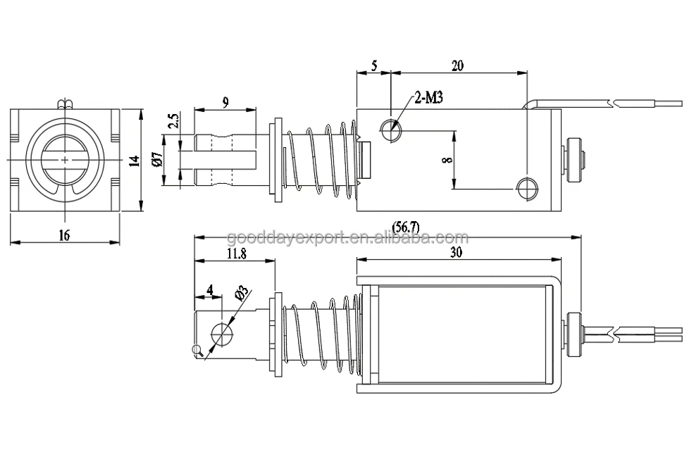 Mini 12V DC 10watt Solenoid Valve for Traction - RC-0730