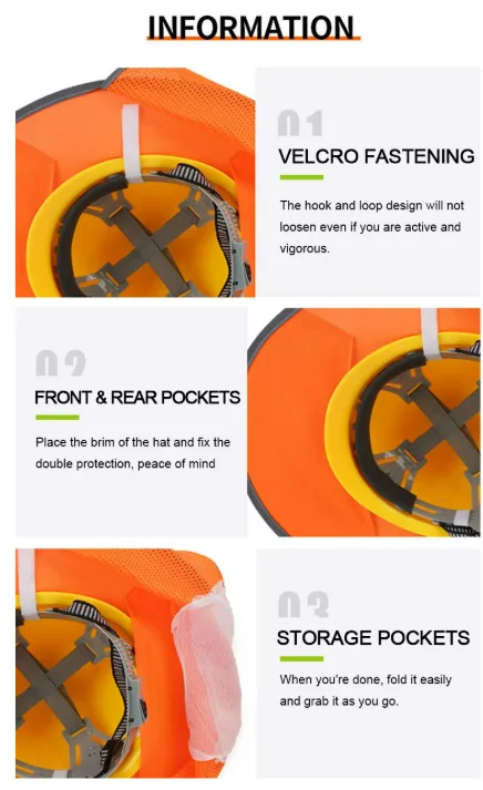 Summer Mesh Sun Shade Safety Helmet Breathable Construction Safety ...