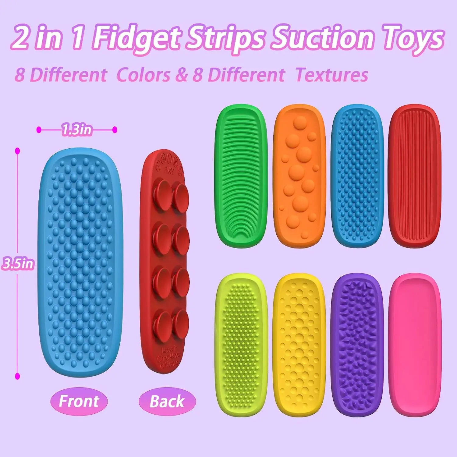 Fidget Toys Sensory Strips for Kids With Autism Adhd Quiet Suction ...