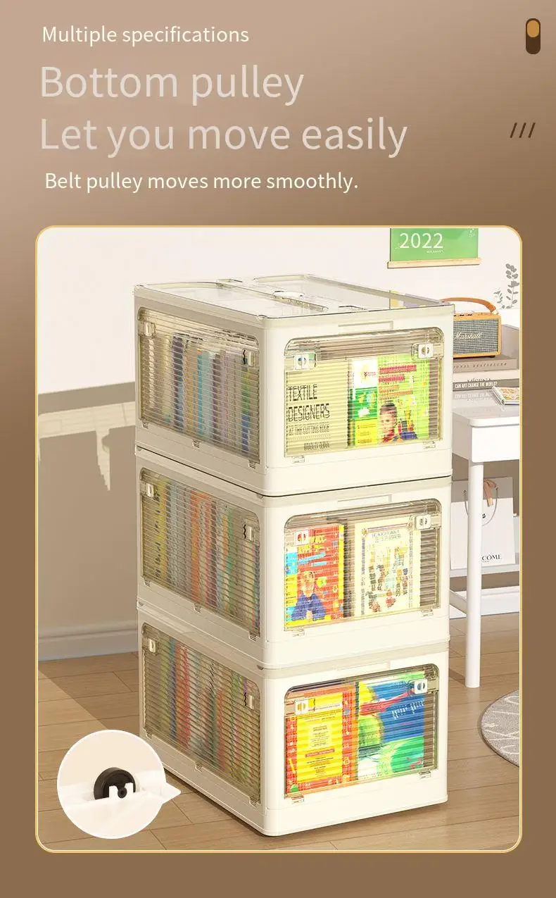 Rmier Plastic Fold Storage Boxes - Eco-Friendly Book Storage