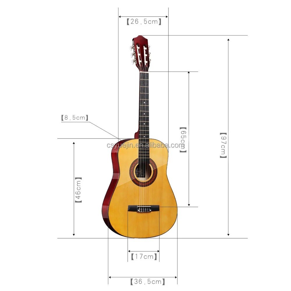 38 Inch Classic Guitar Full Size Classical Basswood Glossy Matte Guitar ...