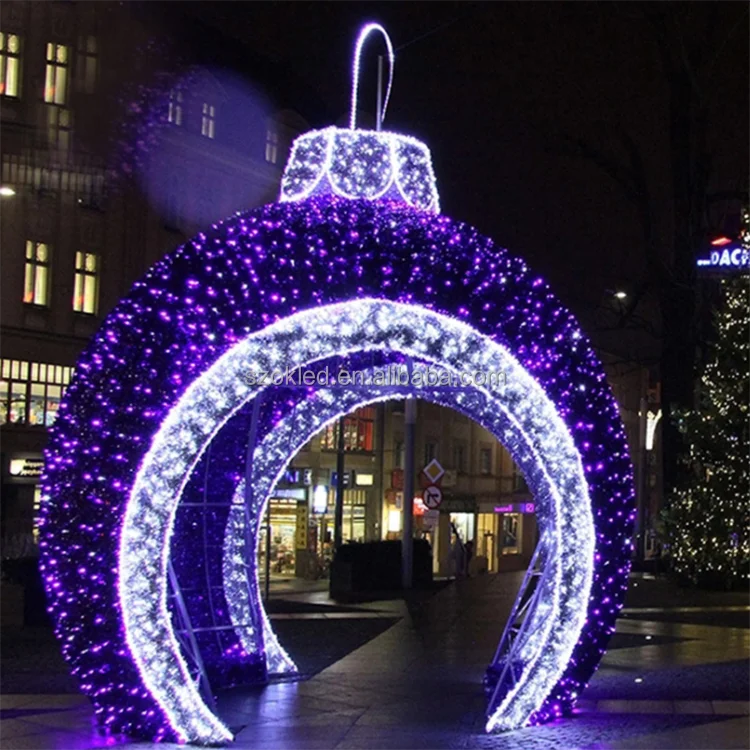 Holiday LED Street Motif 3D Gift Box Outdoor Christmas Light