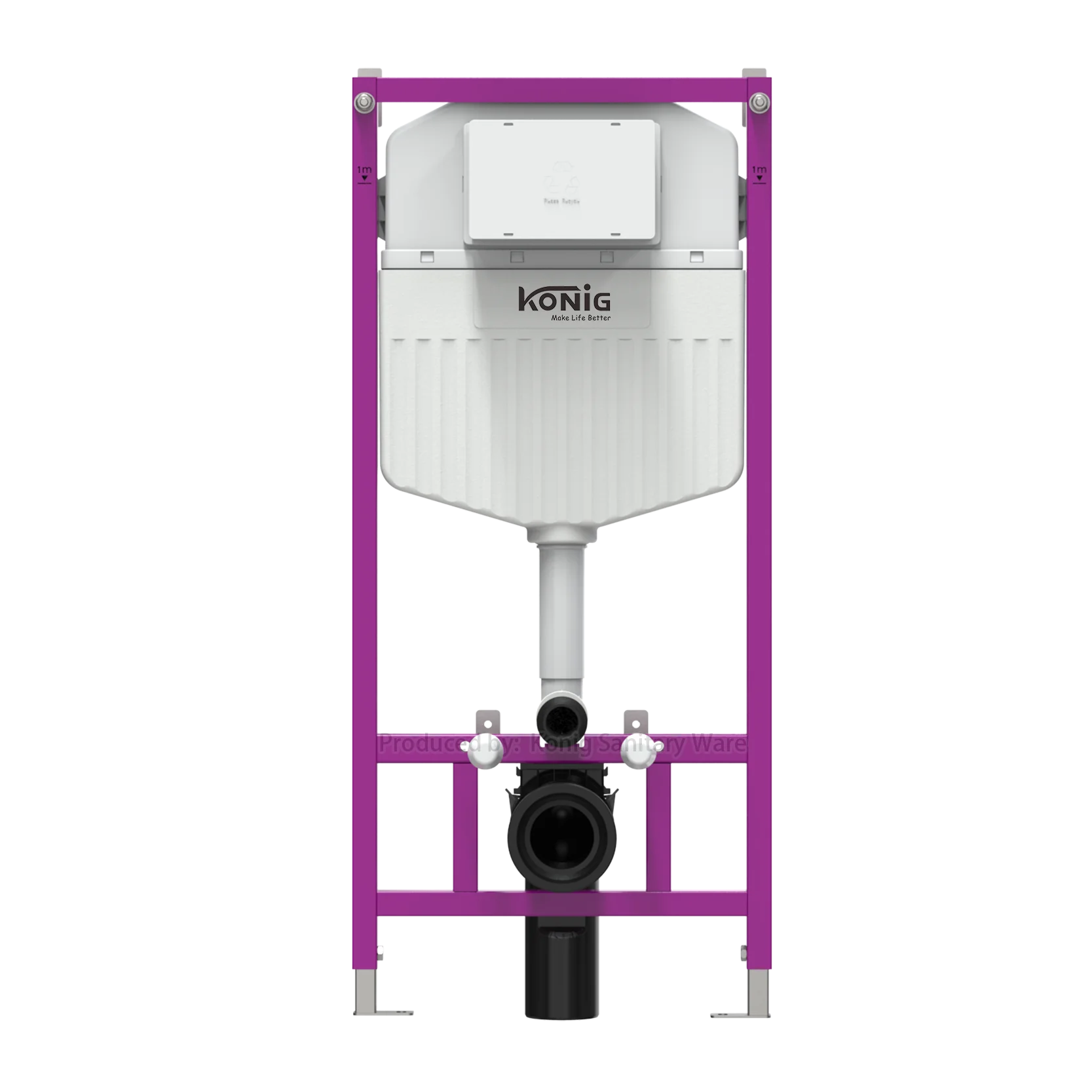 Concealed Cistern Toilet Water Tank Dual Flush Hidden Cistern Concealed ...