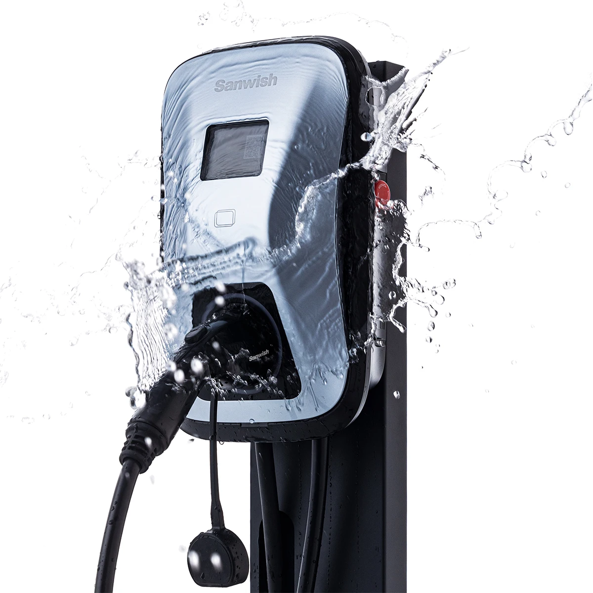 Sanwish Smart EV Charger 3 Phase Home EVSE Wallbox 22kw Wall-mounted Fast EV Charging Station ...