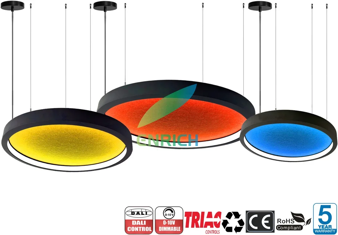 Inner Emitting Acoustic Round Circle Led Pendant Light - Buy Acoustic ...