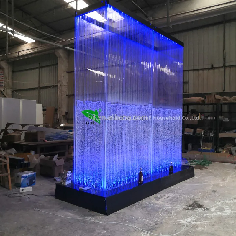 Project Hotel Indoor Decoration LED Glowing Acrylic Waterfall Wall