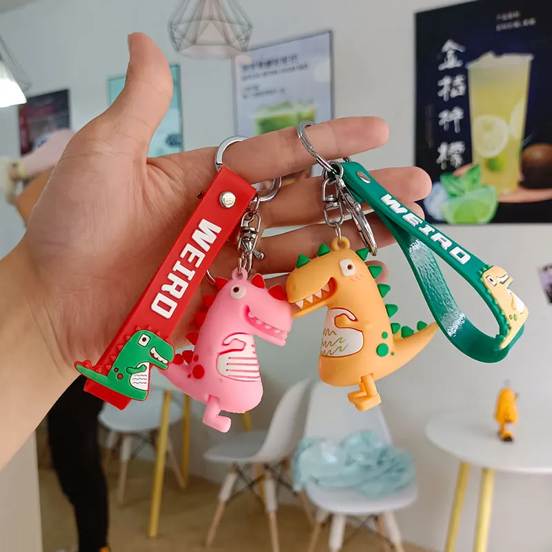 3d Pvc Cute Cartoon Dragon Dinosaur Keychain - Buy Dinosaur Keychain ...