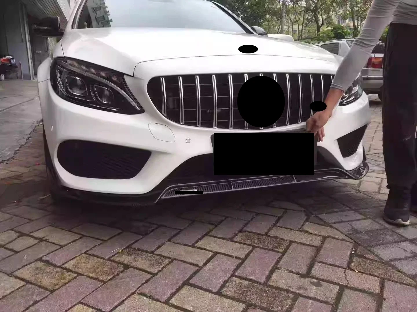 Grill Mask Grid Radiator Grille Assembly For Mercedes-benz C-class W205 ...