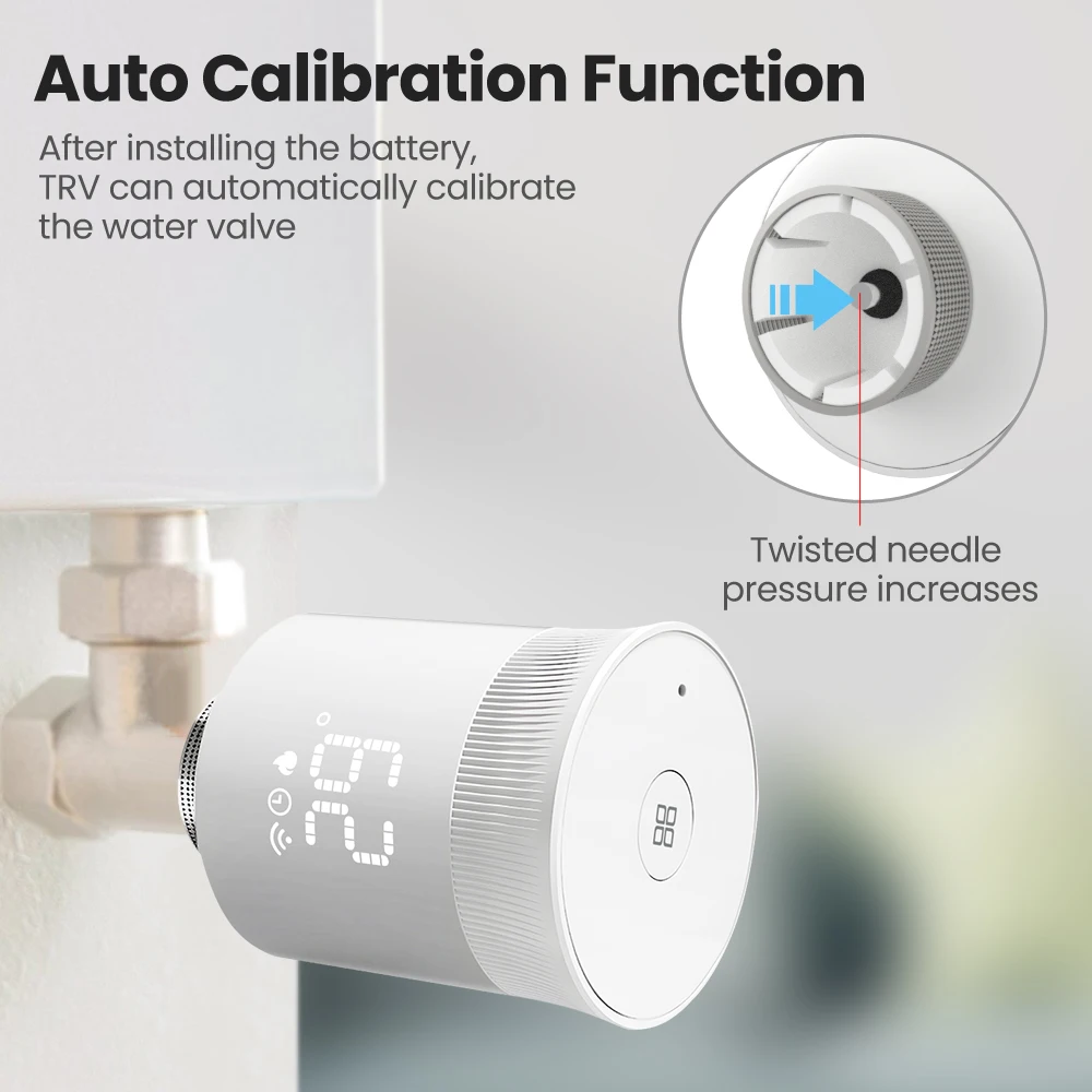 Avatto ZigBee Tuya RF433 Smart TRV Thermostat Floor Heating Temperature ...