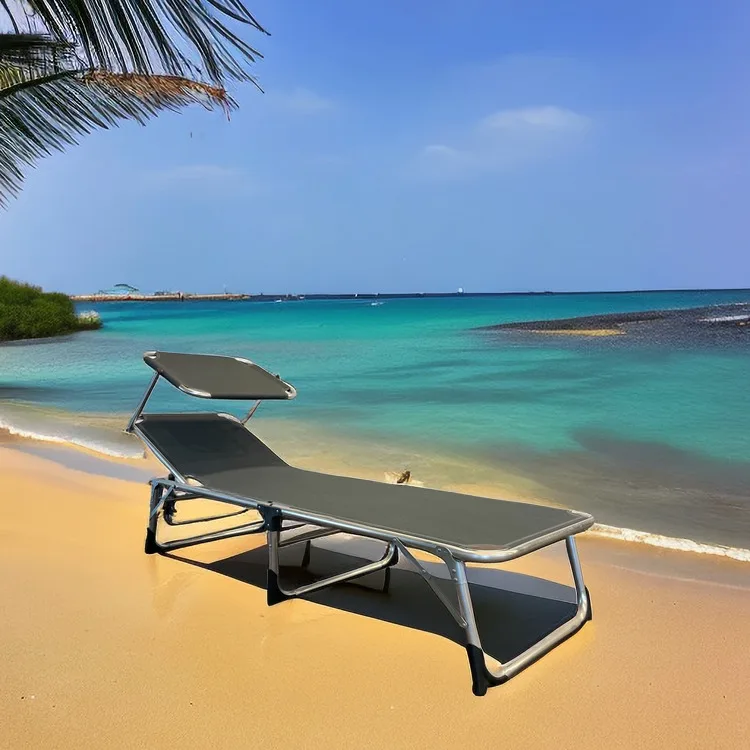 Ready Cargo Swimming Pool Folding Collapsible Sunbed Aluminum ...