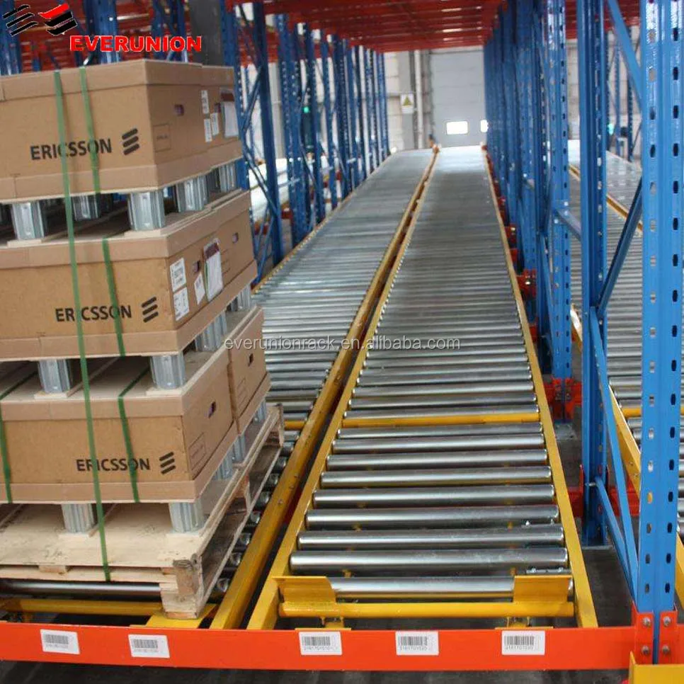 2020 Hot Sell Gravity Pallet Racking Industrial Gravity Roller Shelf ...